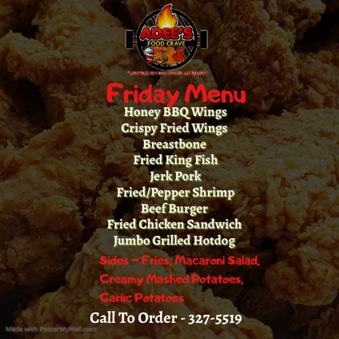 Copy of Fast Food Snacks Menu Template | PosterMyWall