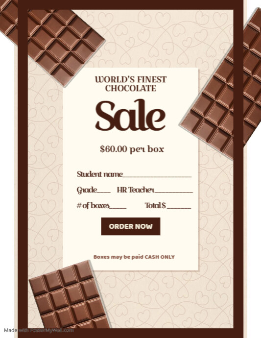 Valentine's Chocolate Sale Template | PosterMyWall