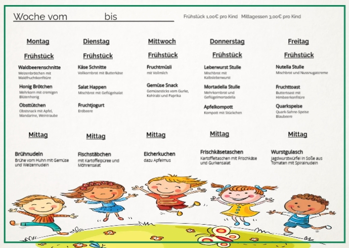 Kita-Speiseplan-1 | PosterMyWall
