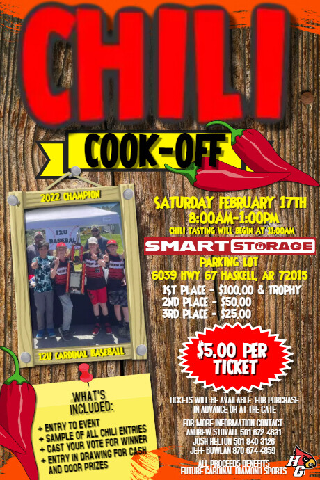 Copy of Chili Cook-Off Contest Poster Template (1) | PosterMyWall