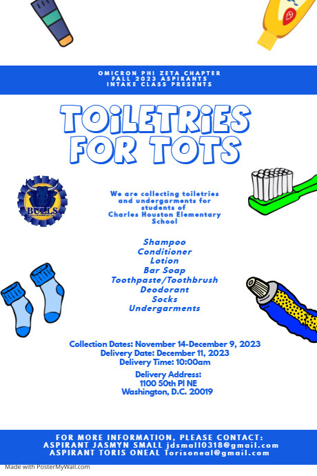 FALL 2023 Toiletries Drive Flyer | PosterMyWall