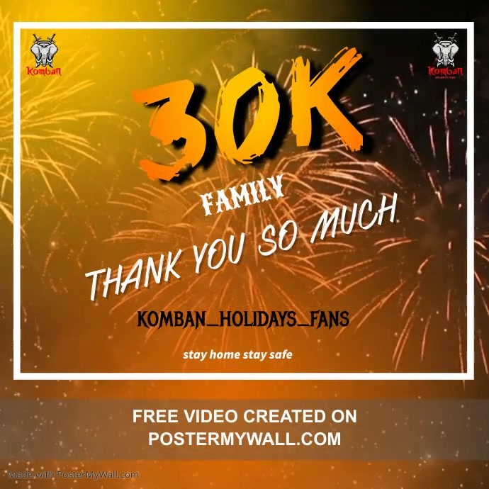 30K THANKS VIDEO | PosterMyWall