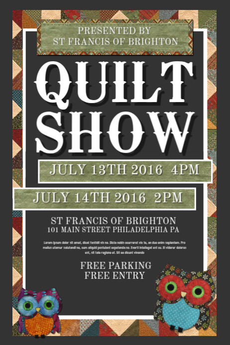 Quilt Show Template | PosterMyWall