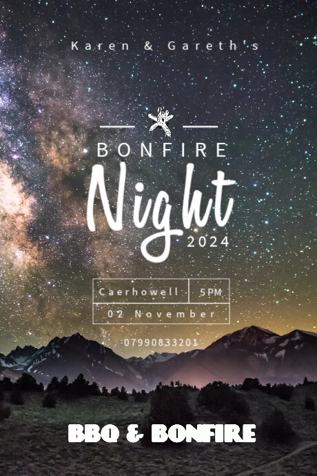 Bonfire Night Poster Template | PosterMyWall