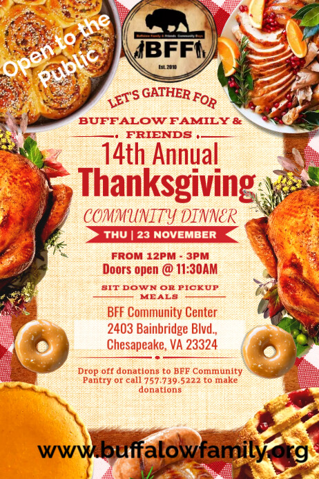 Thanksgiving Potluck Dinner Party Template | PosterMyWall