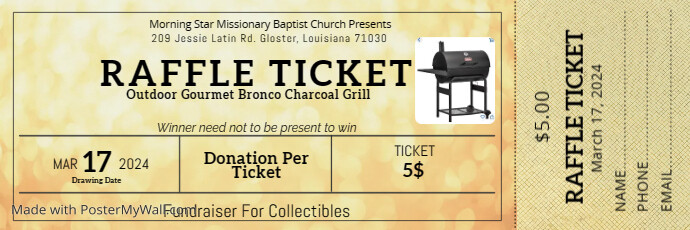 Gold Printable Raffle Ticket Design Template | PosterMyWall