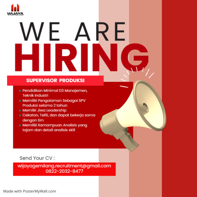 We're Hiring Template (1) | PosterMyWall
