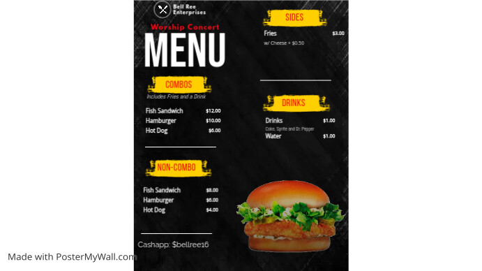 FOOD WALLBOARD TEMPLATE.C | PosterMyWall