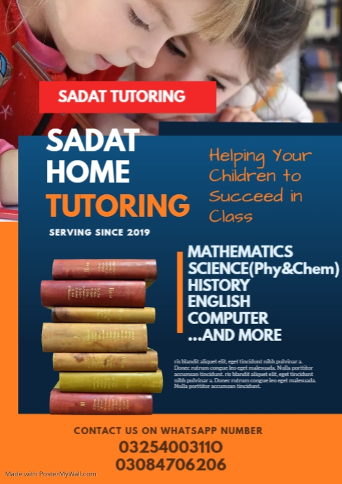 Home Tutoring Flyer | PosterMyWall