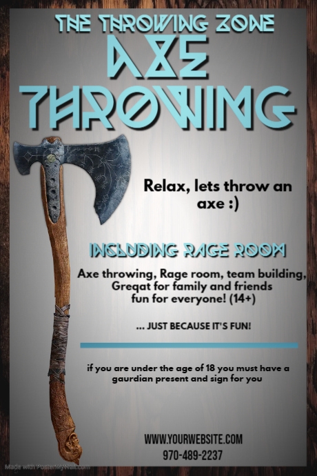 Copy of Template axe throwing | PosterMyWall
