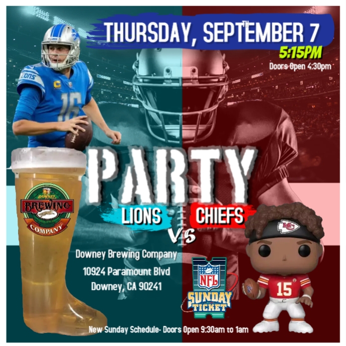 NFL Season Opener Flyer for DBC for Instagram Post | PosterMyWall