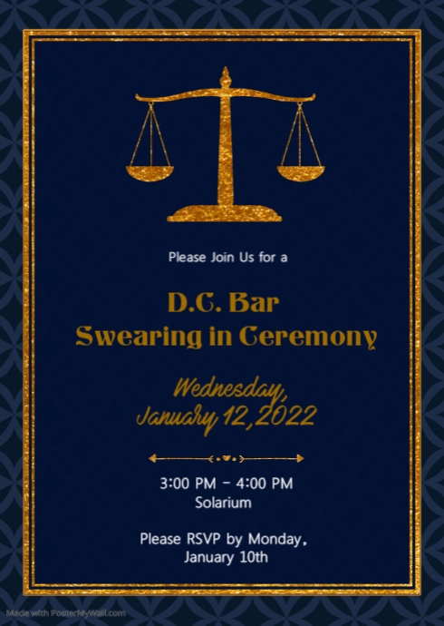 Copy of Swearing in invitation | PosterMyWall