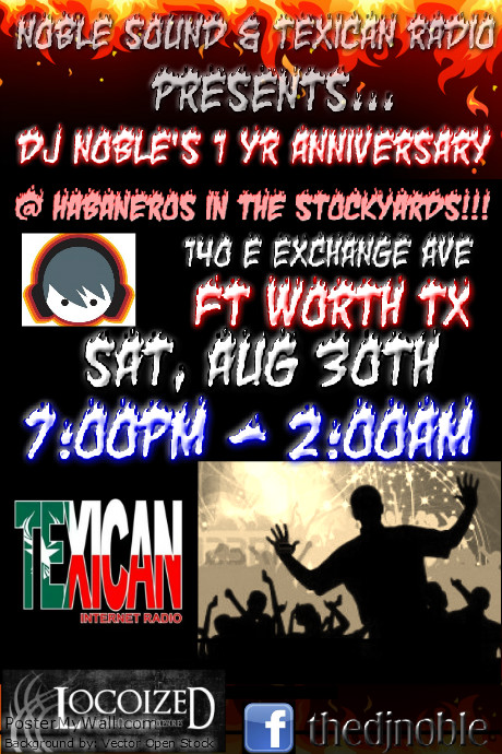 Copy of Dj Noble's Anniversary Party | PosterMyWall