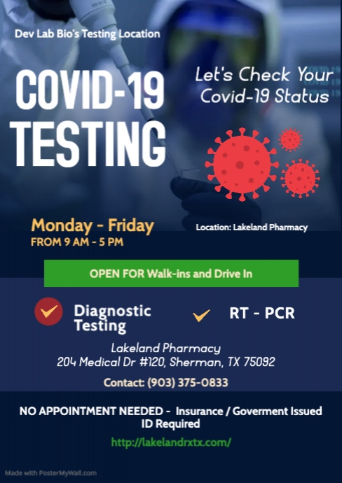 Copy of Copy of Covid-19 Testing Flyer | PosterMyWall