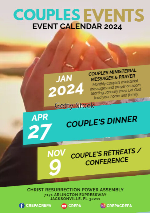 COUPLES upcoming event calendar | PosterMyWall