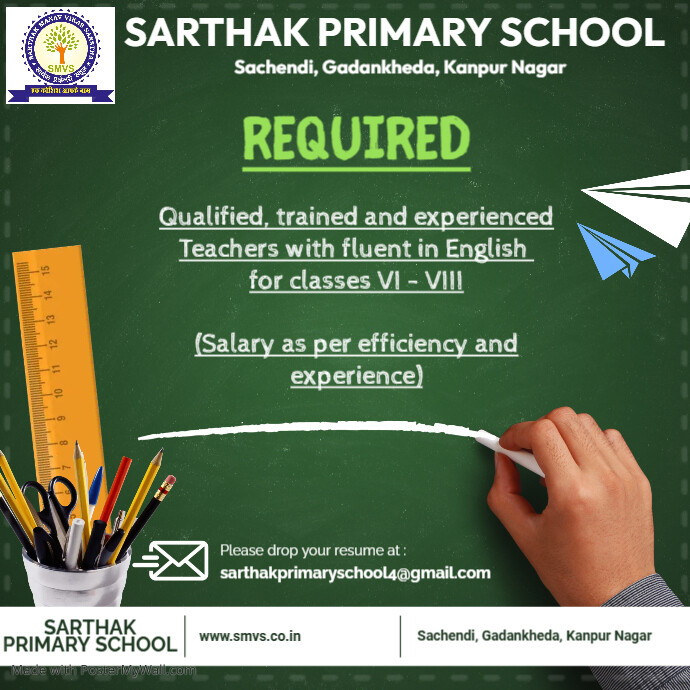 Copy of School Hiring Teachers Ad Post Template | PosterMyWall