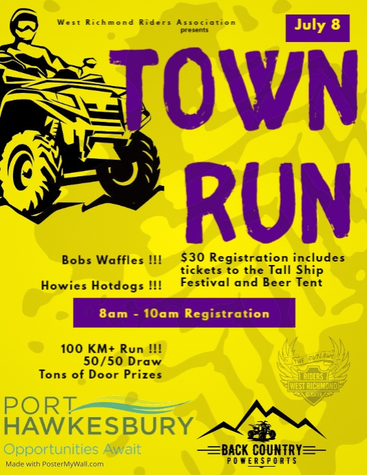 july 8 town run | PosterMyWall