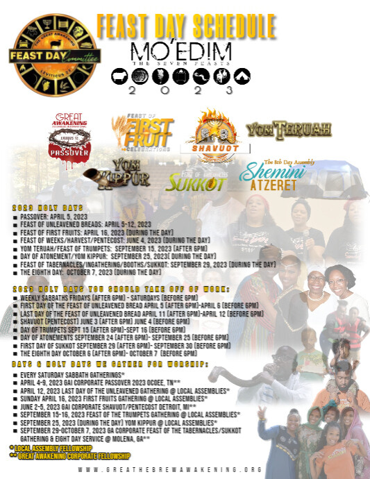 Feast Day Schedule 2023 (2) | PosterMyWall