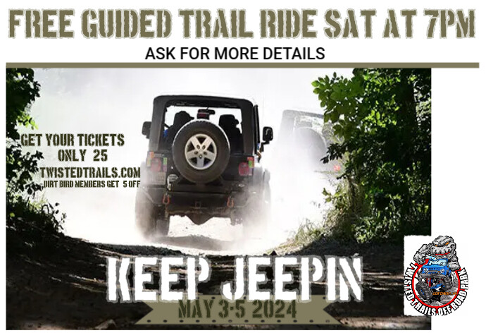 Keep Jeepin Trail flyer 2024 | PosterMyWall
