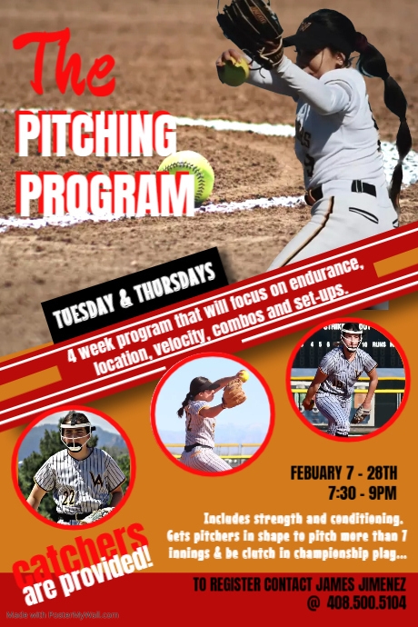 softball youth camp flyer template | PosterMyWall