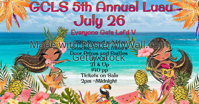 Hawaiian Luau Facebook Event Cover Photo | PosterMyWall