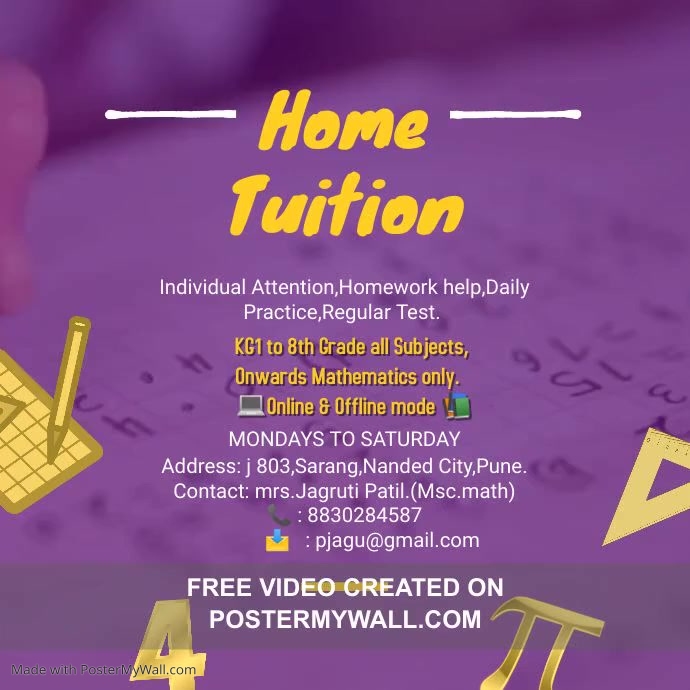 Copy of Purple Math Tutor Instagram Ad | PosterMyWall
