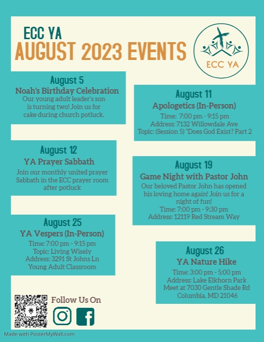 Program Events Calendar Flyer (4) | PosterMyWall