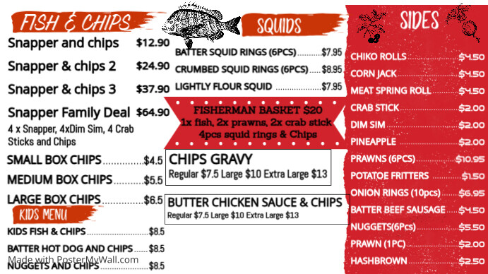 Seafood Menu Design | PosterMyWall