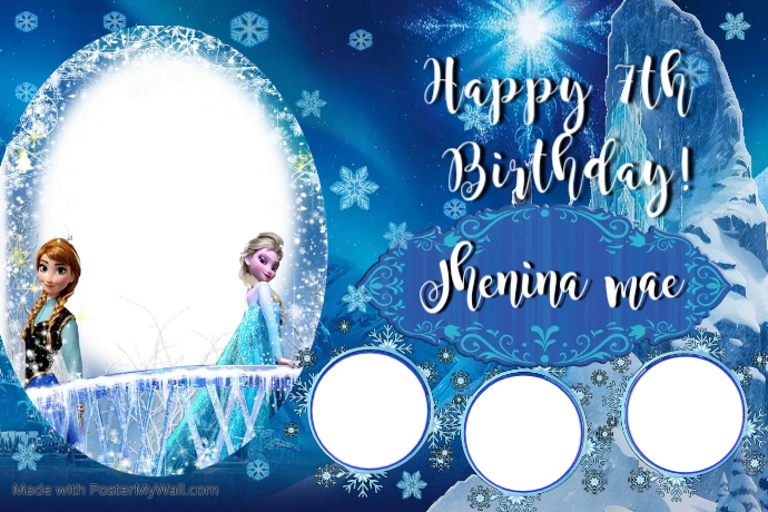 Copy of Frozen Birthday Tarpaulin | PosterMyWall