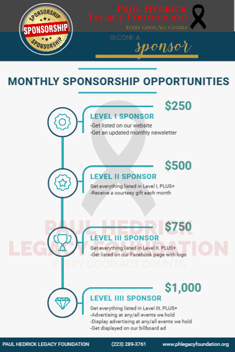 Monthly Sponsorship | PosterMyWall