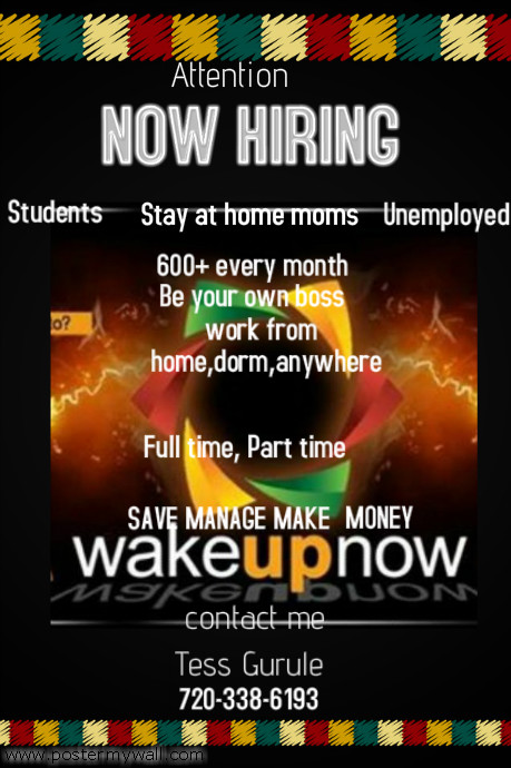 Wake Up Now!!! | PosterMyWall