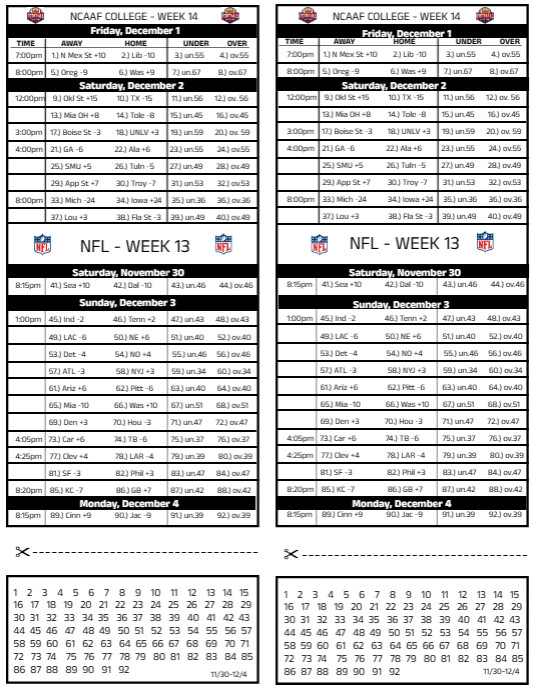 COLLEGE & NFL NEW LAYOUT 23 -week 7 (7) | PosterMyWall