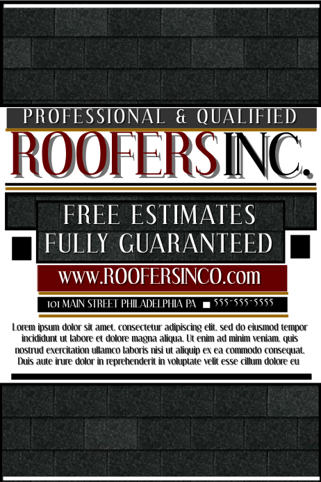 Roofer | PosterMyWall