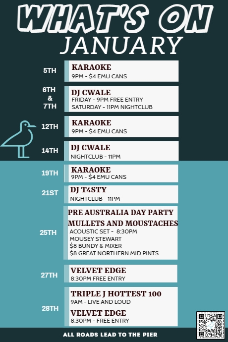 what's on this week pub calendar template des (2) | PosterMyWall