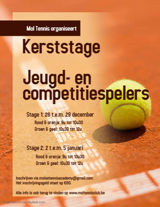 Tennis Classes Coaching Camp Flyer Poster | PosterMyWall