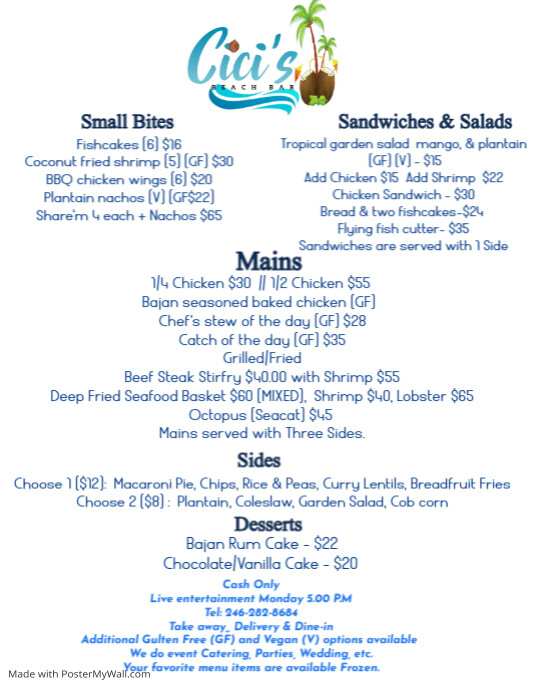 Cicis summer Menu | PosterMyWall