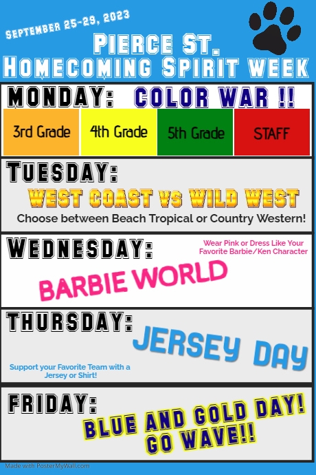 Spirit Week | PosterMyWall