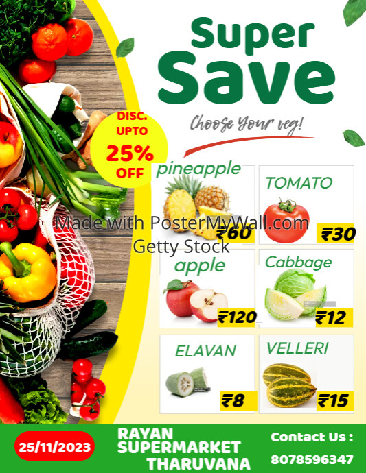 Supermarket Grocery Flyer Templates | PosterMyWall