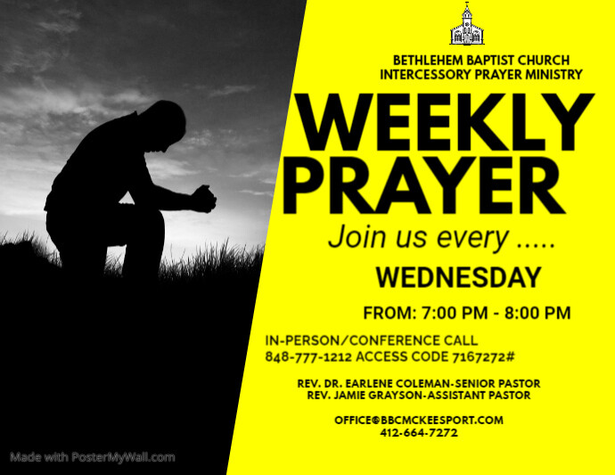 WEEKLY PRAYER TEMPLATE | PosterMyWall