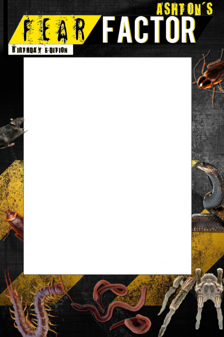 Copy of Fear Factor Party Prop Frame | PosterMyWall