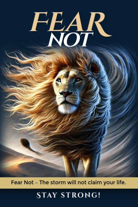 Plantilla de Fear not | PosterMyWall