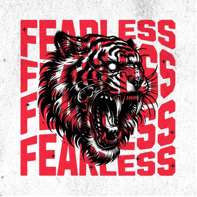 Modèle Fearless inspirational design template | PosterMyWall