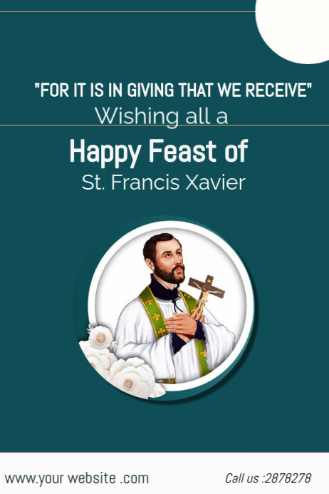 Feast of St. Francis Xavier Template | PosterMyWall