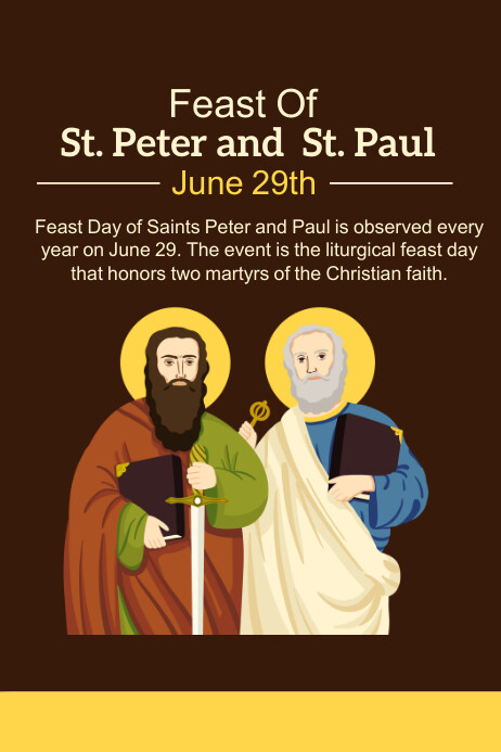 feast of st.peter and st.paul Template | PosterMyWall
