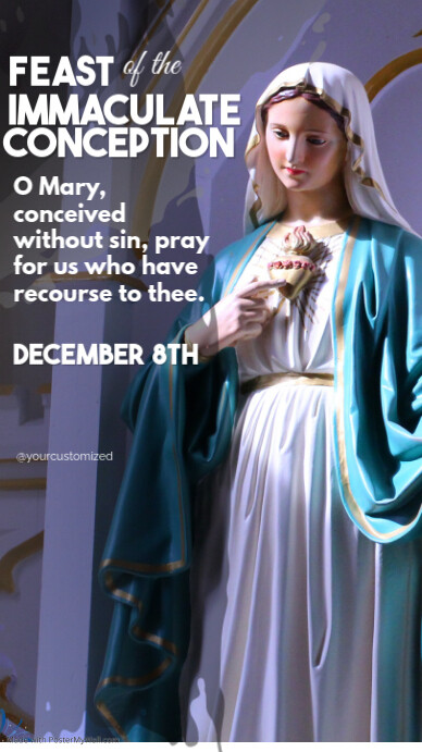 Feast of the Immaculate Conception Template | PosterMyWall