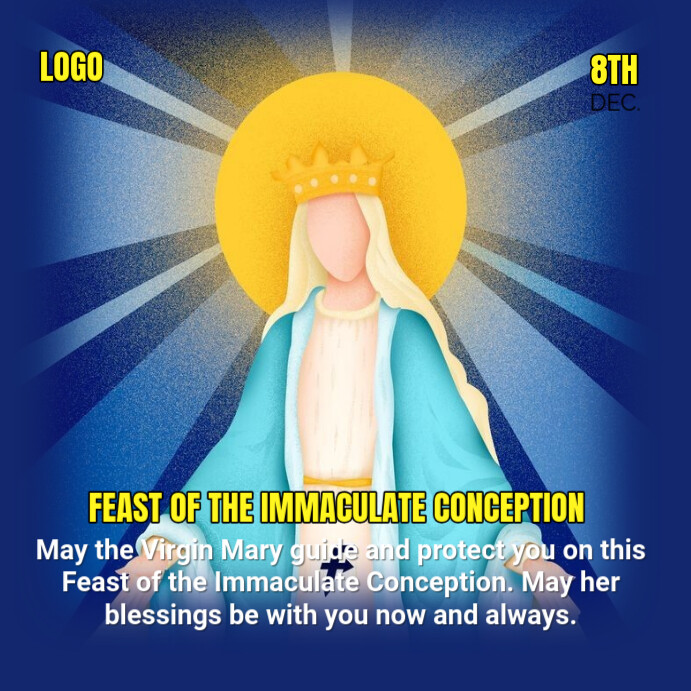 Copy of Feast of the immaculate conception | PosterMyWall