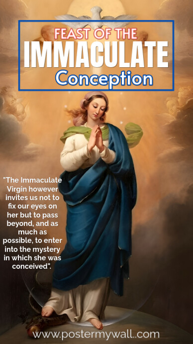Feast of the immaculate conception Template | PosterMyWall