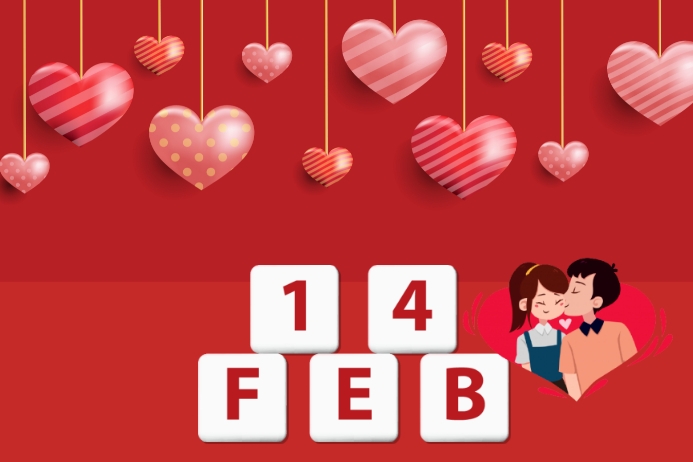feb 14 valentine's day. happy valentine's day Template | PosterMyWall