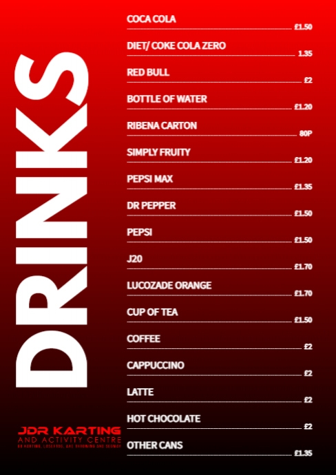 Copy of Drinks Card Cocktail Party Bar Club Menu Ad | PosterMyWall