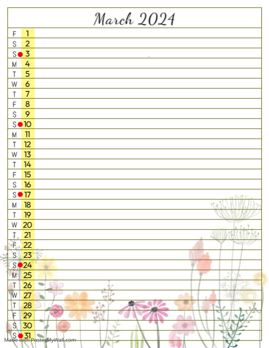 February 2024 daily notes journal Template | PosterMyWall